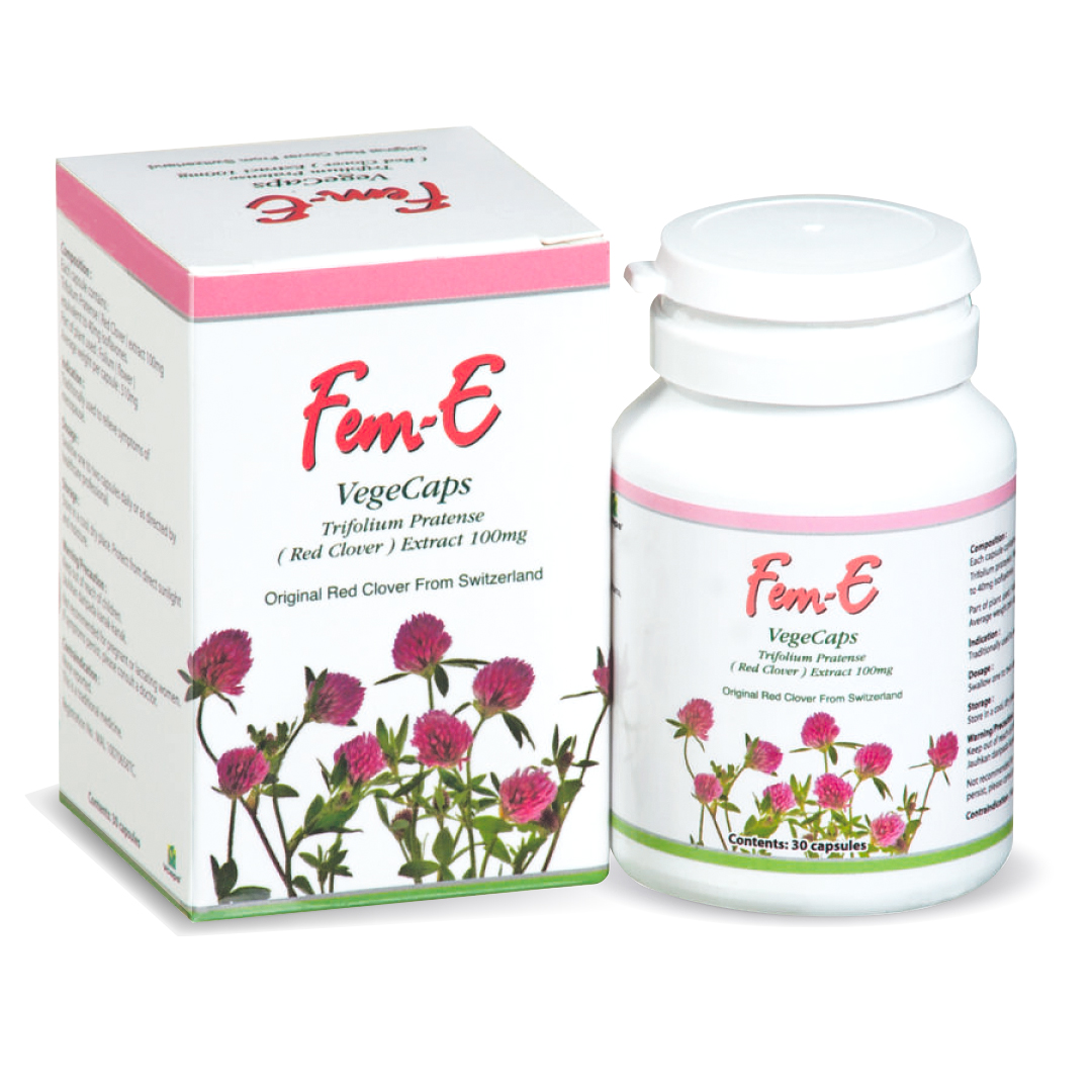 Fem-E™ VegeCaps 30’s - Red Clover Extract for Menopause Symptoms Relief ...